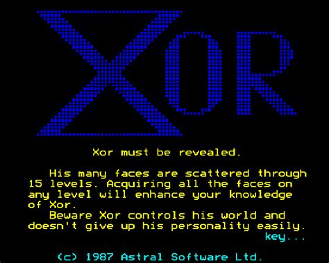 Xor By Astral Software BBC Game