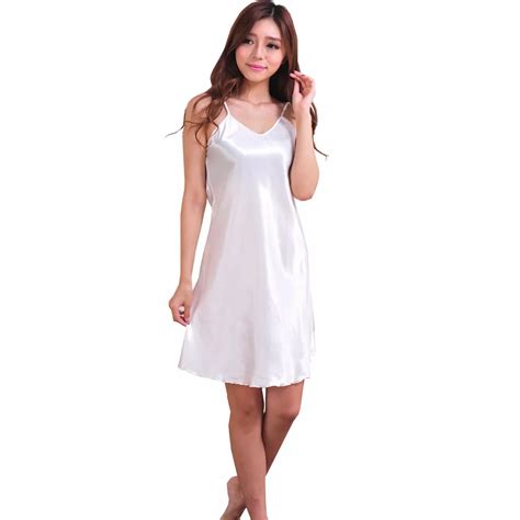 Summer New Womens Sleepwear Female Sexy Spaghetti Strap Nightgown