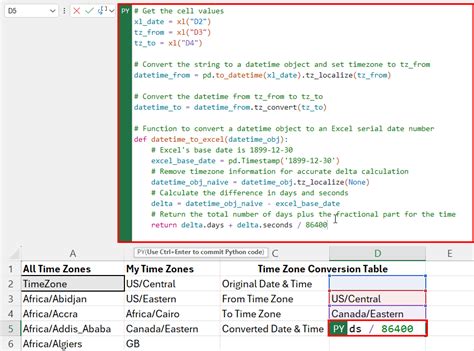 How To Convert Time Zones With Python In Microsoft Excel How To Excel