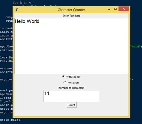 Simple Character Counter App Using Tkinter In Python Free Source Code Sourcecodester