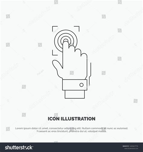 Fingerprint Identity Recognition Scan Scanner Scanning Stock Vector Royalty Free 1465667774
