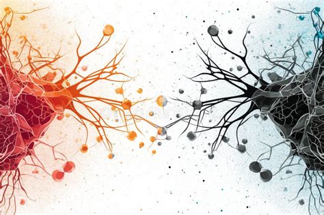 Abstract Neural Network Synapses Illustration Stock Illustration