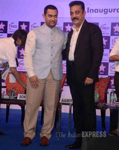 Legends Kamal Haasan Aamir Khan Come Together Entertainment Gallery News The Indian Express