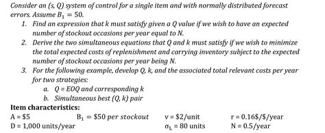 Consider An S Q System Of Control For A Single Chegg