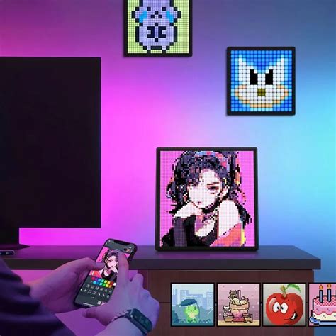 64x64 Led Pixel Matrix Bluetooth Smart Display Rgb Digital Lamp Panel Diy Art Display Gaming