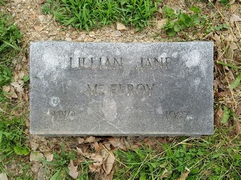 Lillian Jane Mcelroy 1910 1967 Find A Grave Memorial