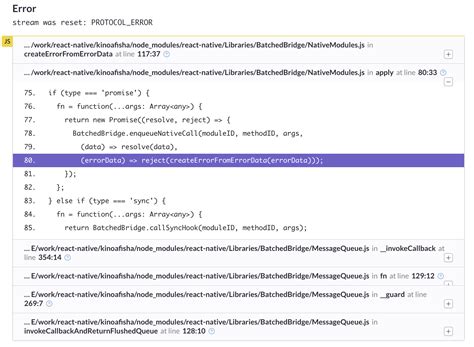 Android Stream Was Reset PROTOCOL ERROR Issue Facebook React Native GitHub