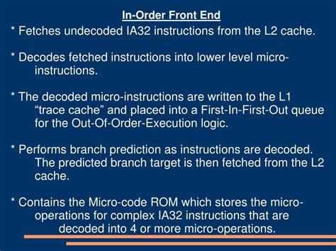 Ppt The Microarchitecture Of The Pentium 4 Processor Powerpoint Presentation Id 763107