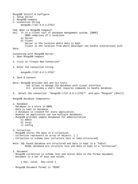 Backend Session 4 Mongodb Pdf Databases Mongo Db