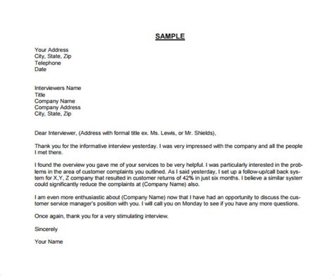 Free 17 Sample Thank You Letters After Job Interview In Pdf Ms Word