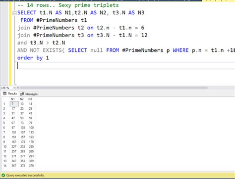 SQL Server Code Tips And Tricks Performance Tuning Calculating Sexy Primes Prime Triplets And