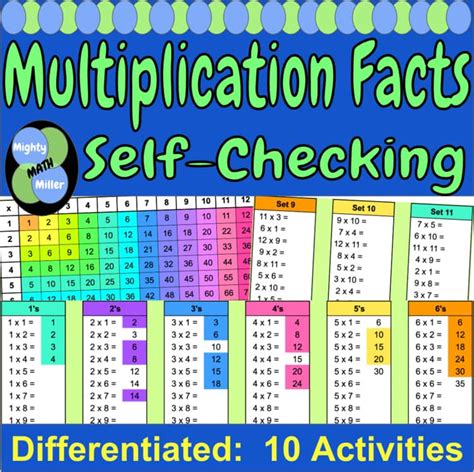 Multiplication Drills Fact Fluency Times Tables Practice Digital Self Checking