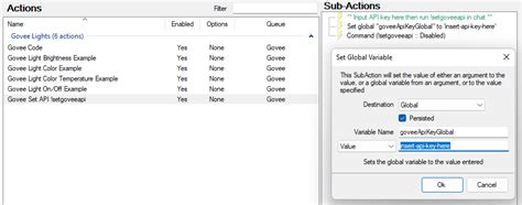govee lights control approved streamer bot extensions