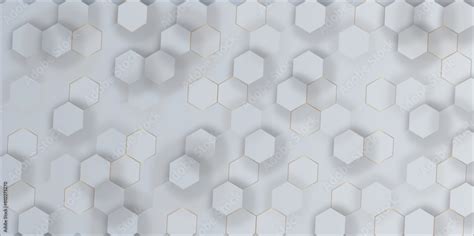 Abstract Hexagon Background Futuristic Abstract Honeycomb Mosaic White Technology Background