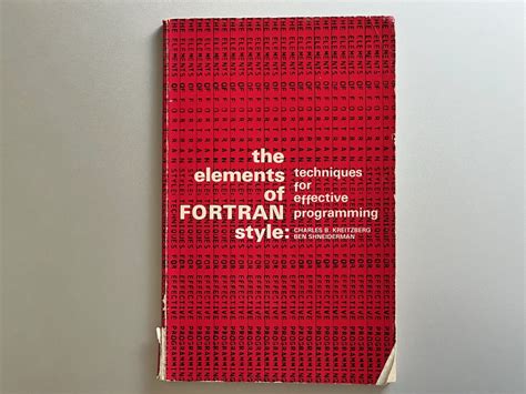 Book Notes The Elements Of Fortran Style Chi Shang Cheng