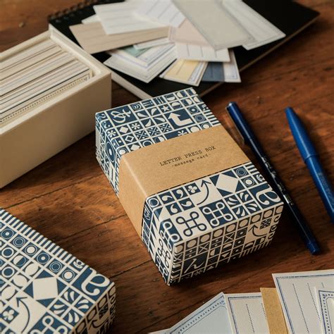Yamazoe Message Card Letter Press Box Paper Plus Cloth
