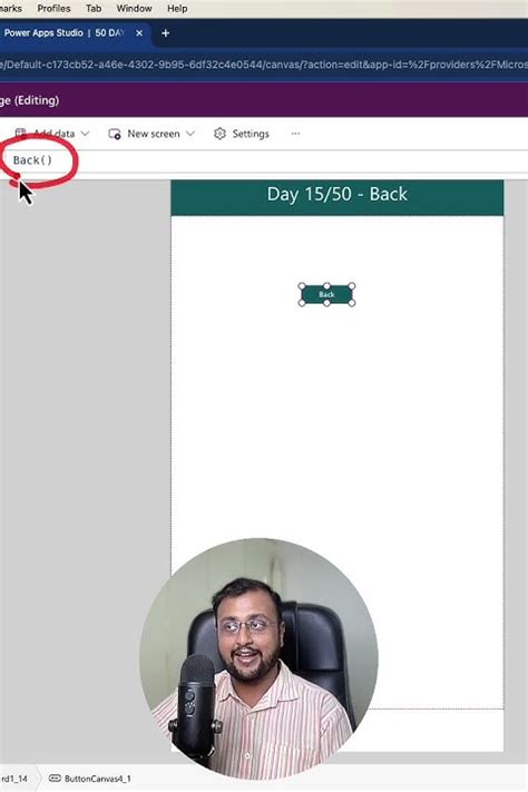 back function in powerfx day 15 50 days powerfx challenge powerapps powerappsbeginners
