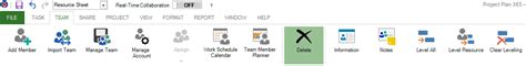 Delete Resource Project Plan 365