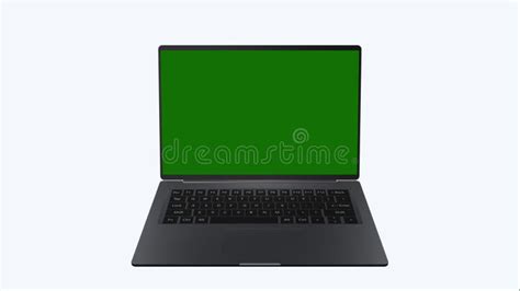 Laptop Mockup With White Background Green Screen 4k Ultra Videolaptop Mockup Green Screen