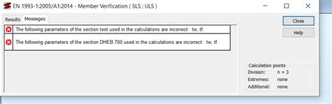 the following parameters of section section name used in