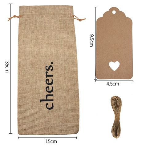 Badu Bg 12 бр Чанта за покриване на бутилка вино Калъфи за бутилки с шнур за многократна