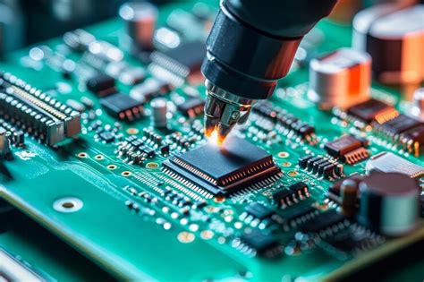 Automatic Robot For Print Circuit Board Pcbassembly Machine During Soldering Premium Ai