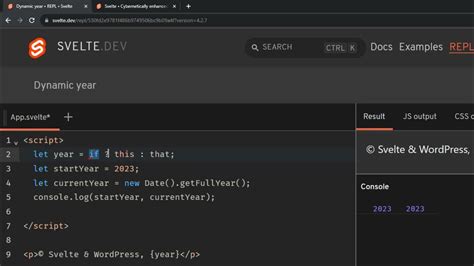 Svelte How To Dynamically Update Your Websites Copyright Year Youtube