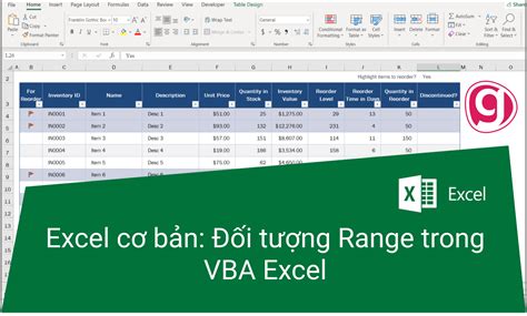 Hướng Dẫn Về đối Tượng Range Trong Vba Cơ Bản