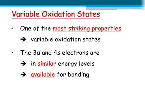 PPT Variable Oxidation States PowerPoint Presentation Free Download ID 6279570