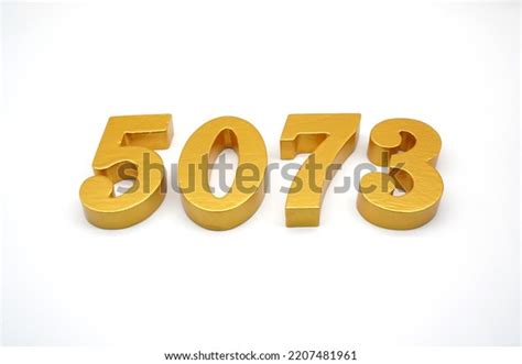 Number 5073 Made Goldpainted Teak 1 Stock Photo 2207481961 | Shutterstock