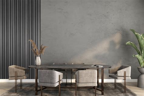 Charcoal Black Variable Width Slat Panels Cladding For Media Wall Television Spot Home And