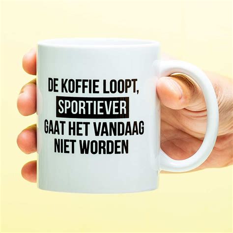 Mok De Koffie Loopt Van Bestel Je Online Bij Ditverzinjeniet