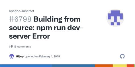Building From Source Npm Run Dev Server Error · Issue 6798 · Apache