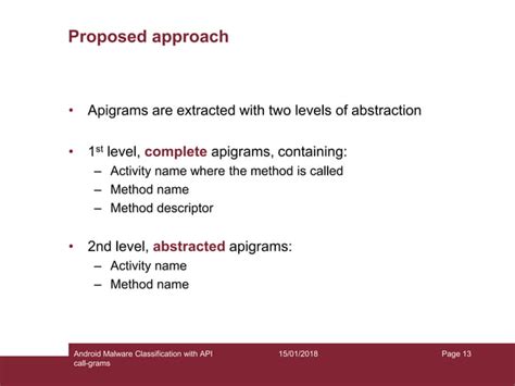 Android Malware Classification With Api Call Grams Ppt