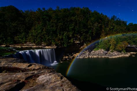 Michael Scott Official Website Nighttime Waterfall Light Art