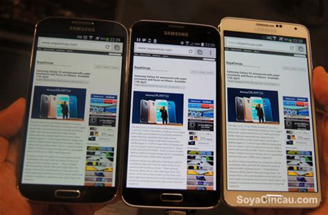 Compared Samsung Galaxy S5 Vs Galaxy S4 Vs Galaxy Note 3 Dimensions And Hardware Specs SoyaCincau
