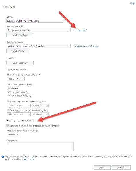 How To Whitelist A Domain To Bypass Spam Filtering In Microsoft Office 365 Rolet Support