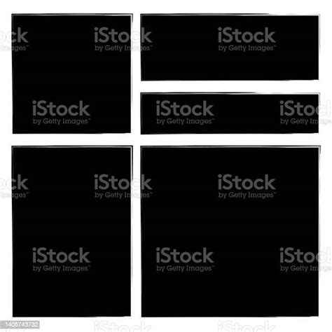 빈티지 추상 직사각형 브러시 가장자리 프레임 수채화 브러시 질감 벡터 일러스트레이션 스톡 이미지 유기농에 대한 스톡 벡터 아트