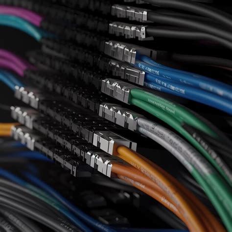 Premium Ai Image Network Cable Binary Fiber Otics Backgound