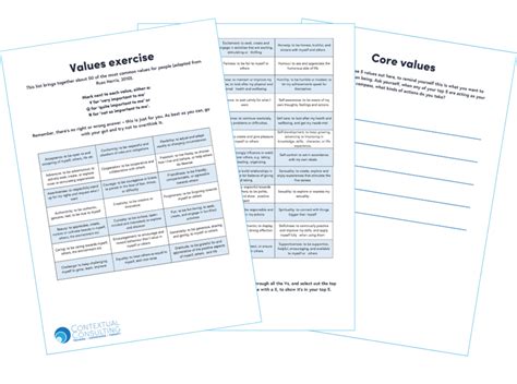 Values Exercise Contextual Consulting