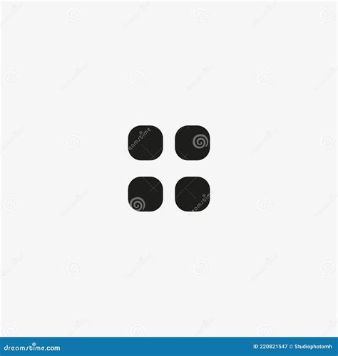 Apps Grid Menu Icon Manage Mobile Apps Button For Ui Design Stock Vector Illustration Of