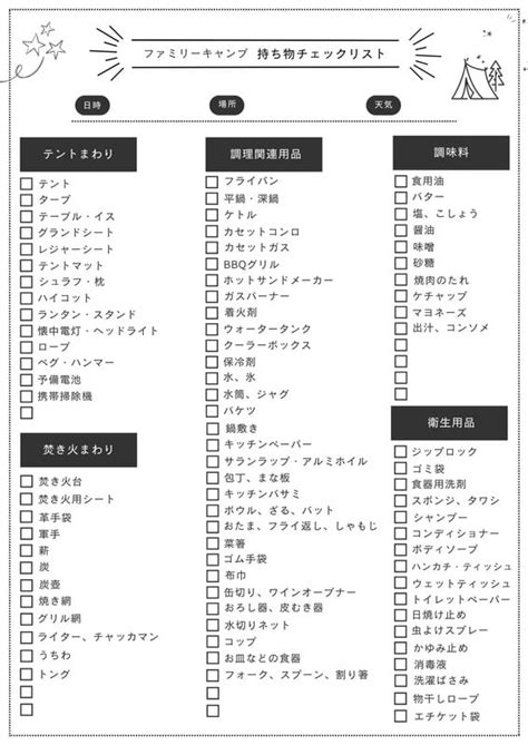 かわいい持ち物リスト無料テンプレートデザイン。イラストや画像付きも豊富 Canva キャンバ