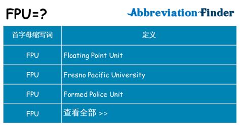 Fpu是什么意思