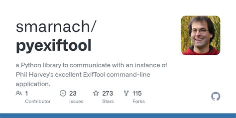Github Smarnach Pyexiftool A Python Library To Communicate With An Instance Of Phil Harvey S