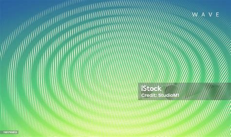 잔물결 효과가있는 3d 물결 모양의 배경 파티클이 있는 벡터 그림입니다 3d 그리드 표면 녹색에 대한 스톡 벡터 아트 및 기타 이미지 Istock