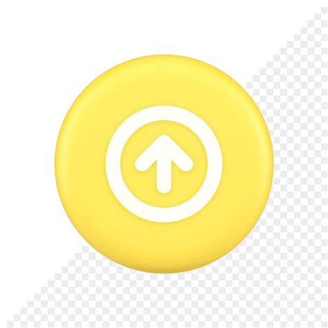 Premium Psd Up Arrow Round Border Button Cyberspace Navigation Pointer 3d Application Icon
