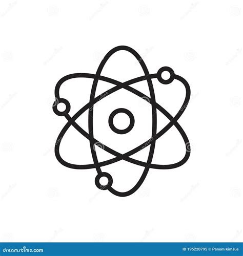 Molecular Atom Neutron Laboratory Icon Vector Physics Science Model For Your Web Site Design