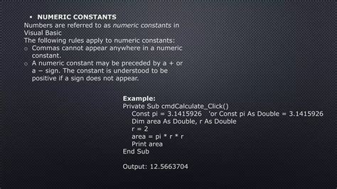 visual basic fundamentals pptx