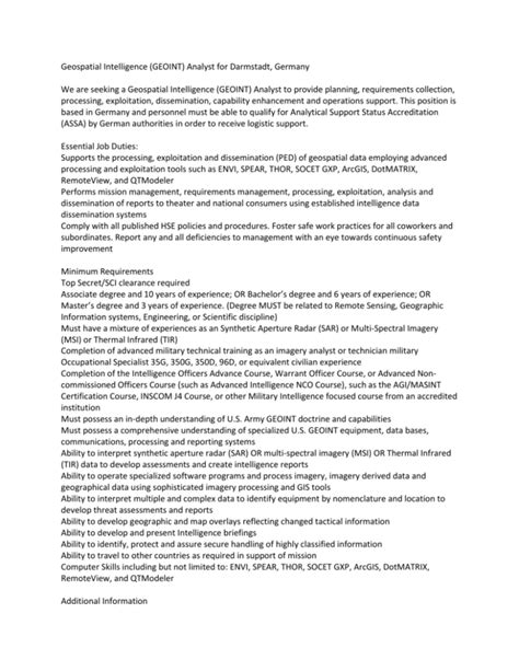 Geospatial Intelligence