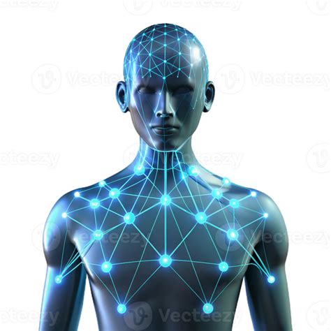 Extraordinary Artistic A Human Silhouette Merging With A Digital Data Stream Illuminated By A